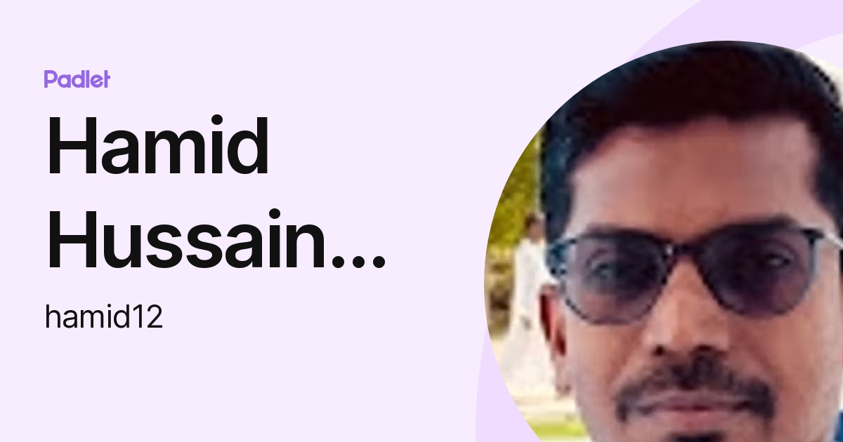 Hamid Hussain Kalathingal Thodi (hamid12) profile | Padlet