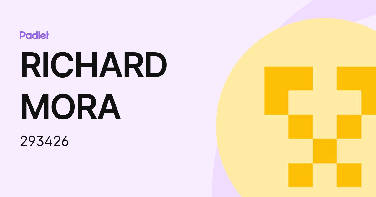 RICHARD MORA (293426) profile | Padlet