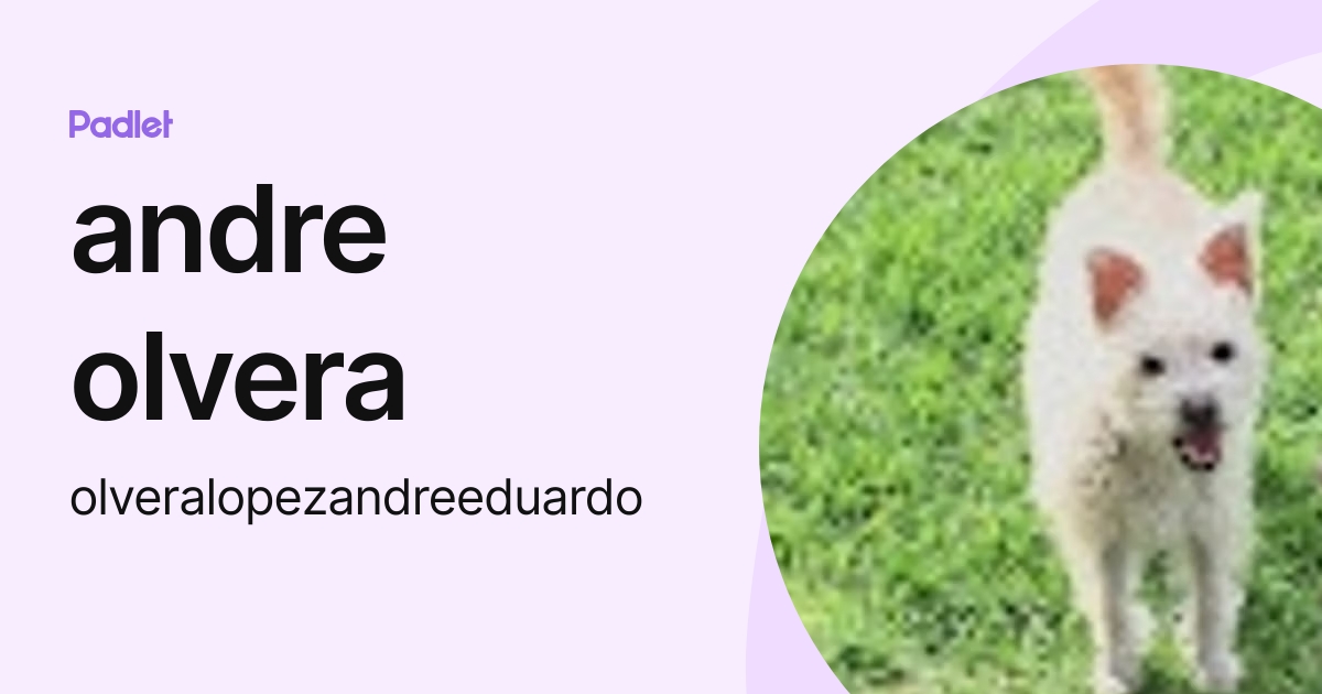 andre olvera (olveralopezandreeduardo) profile | Padlet