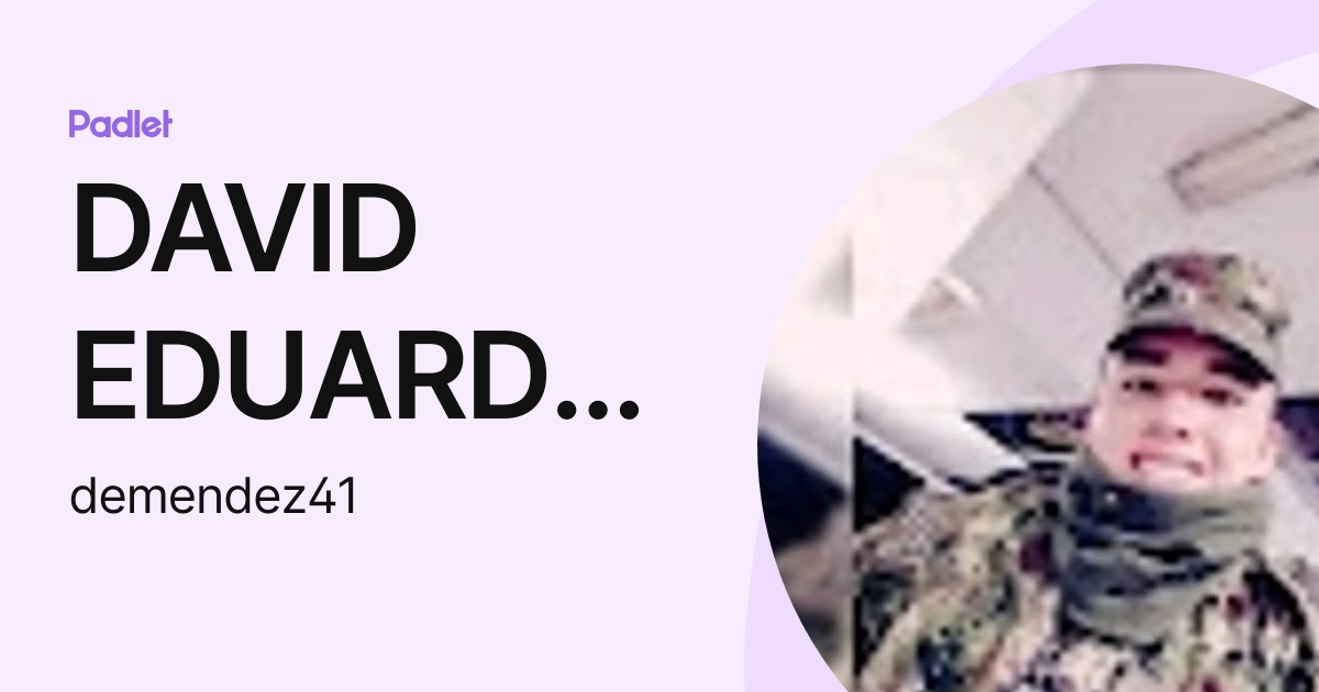 DAVID EDUARDO MENDEZ ACOSTA (demendez41) profile | Padlet