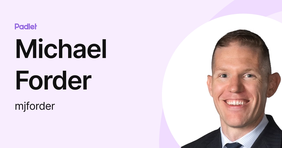 Michael Forder (mjforder) profile | Padlet