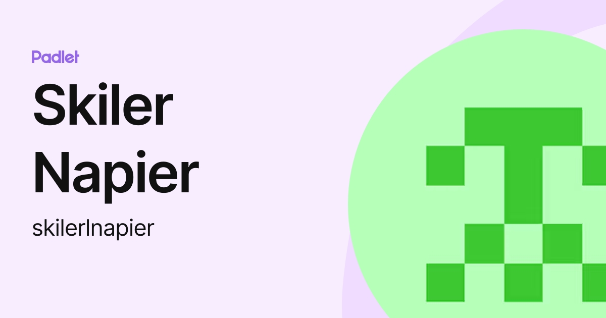 Skiler Napier (skilerlnapier) profile | Padlet