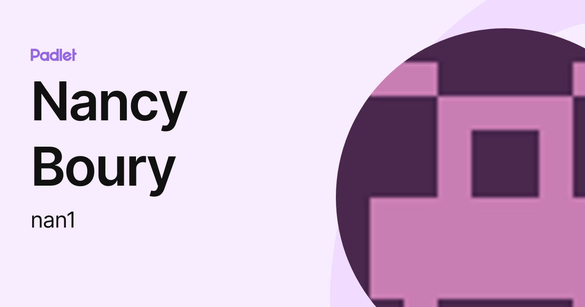 Nancy Boury (nan1) profile | Padlet