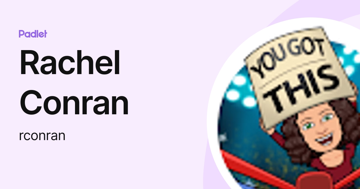 Rachel Conran (rconran) profile | Padlet