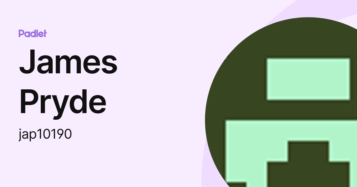 James Pryde (jap10190) profile | Padlet