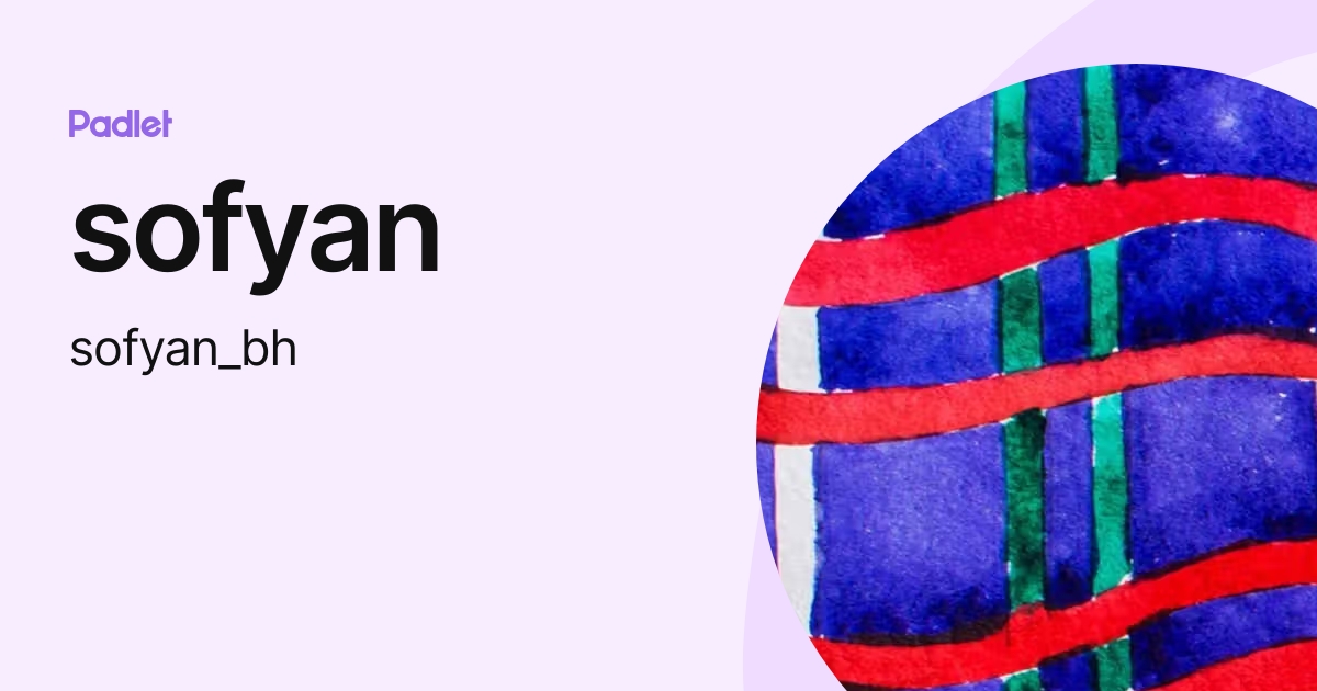 sofyan (sofyan_bh) profile | Padlet