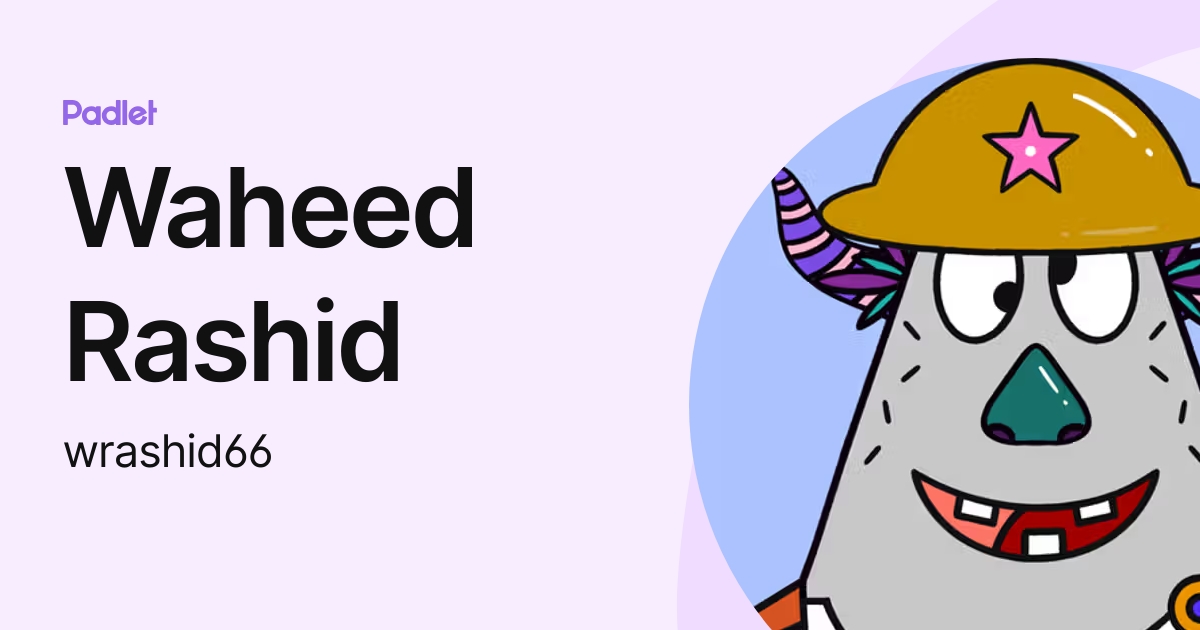 Waheed Rashid (wrashid66) profile | Padlet