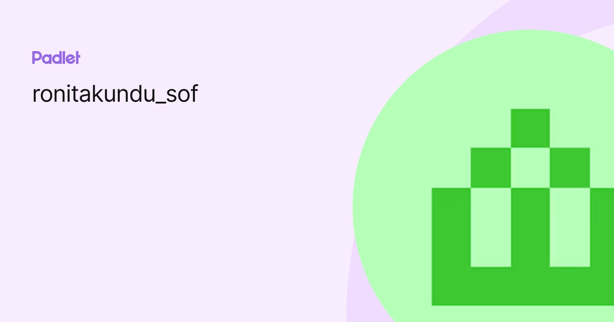 ronitakundu_sof profile | Padlet