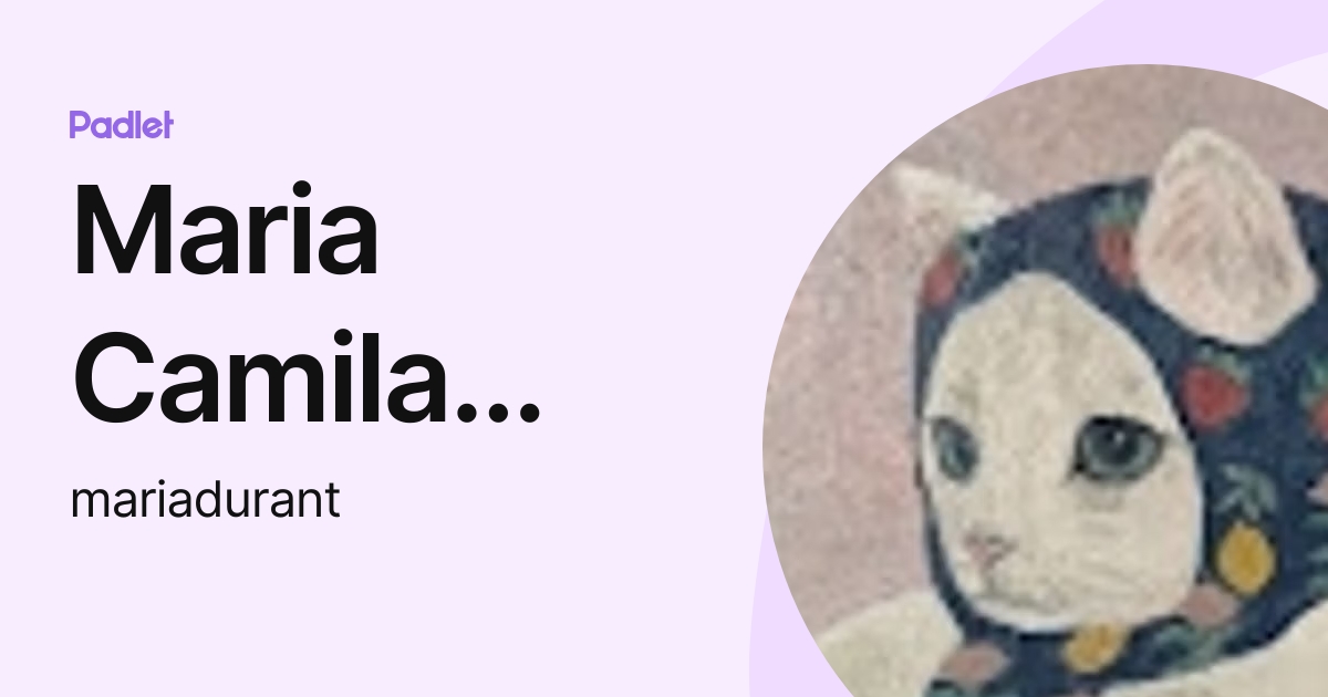 Maria Camila Duran Tovar (mariadurant) profile | Padlet