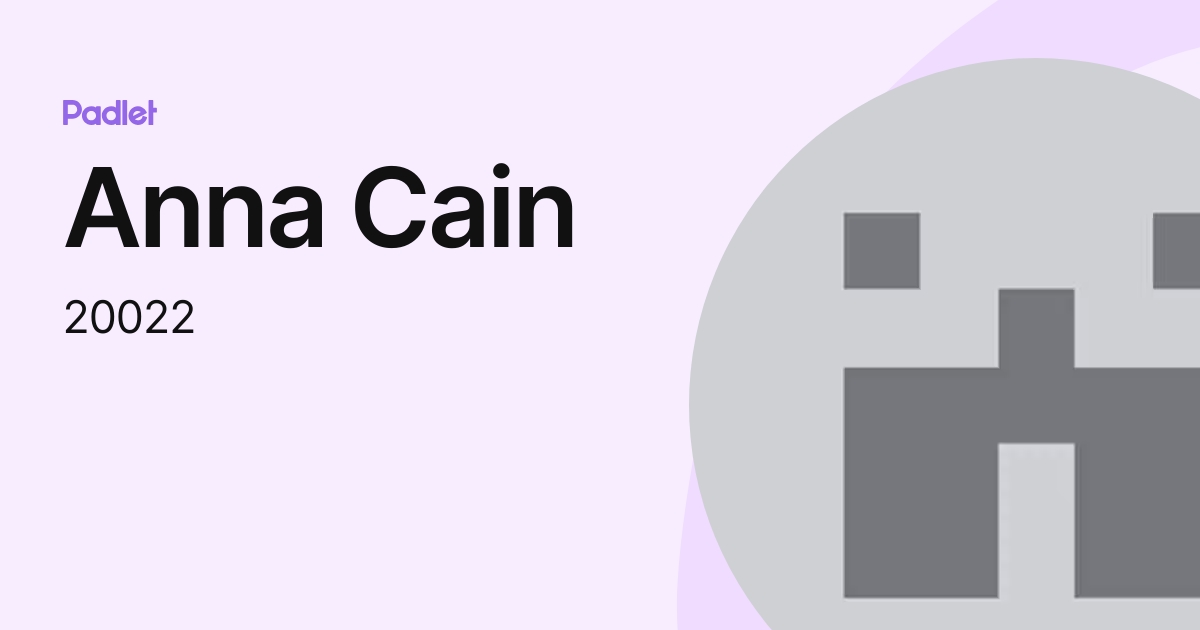 Anna Cain (20022) profile | Padlet