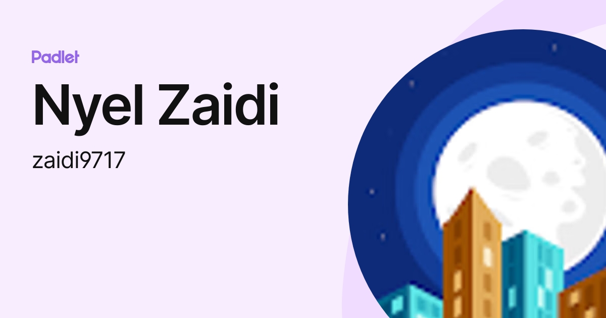 Nyel Zaidi (zaidi9717) profile | Padlet