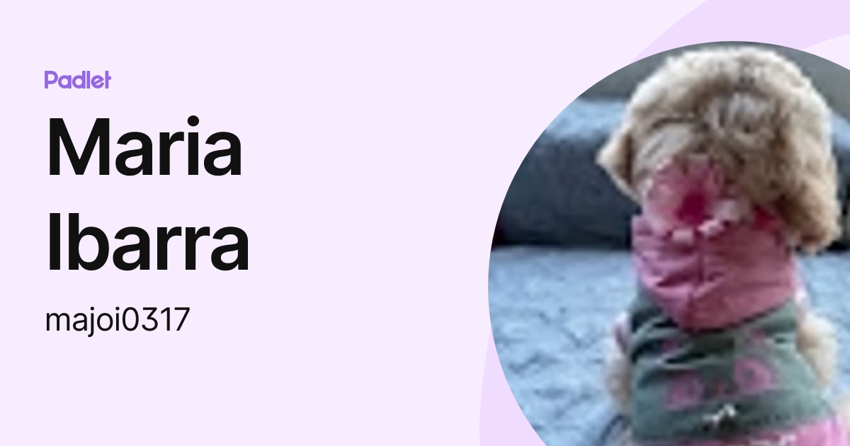 Maria Ibarra (majoi0317) profile | Padlet