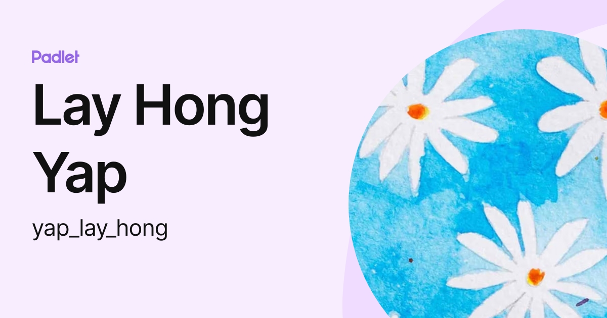 Lay Hong Yap (yap_lay_hong) 个人资料| Padlet