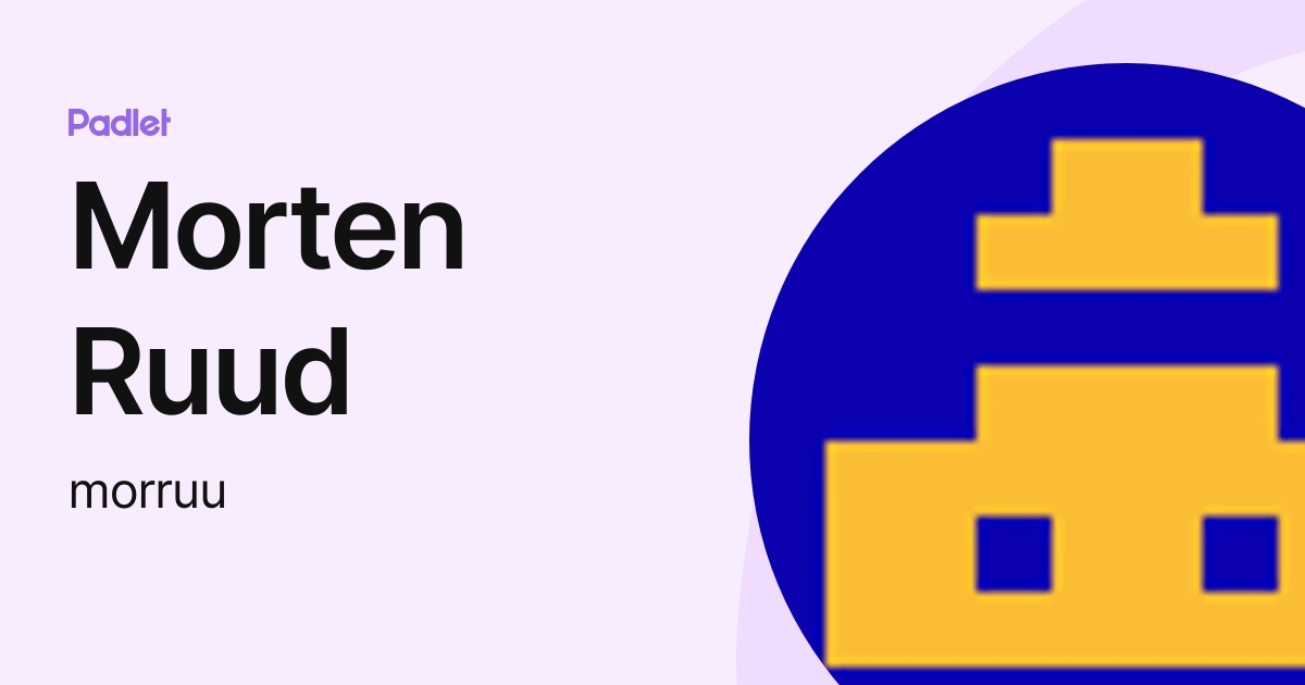 Morten Ruud (morruu) profile | Padlet