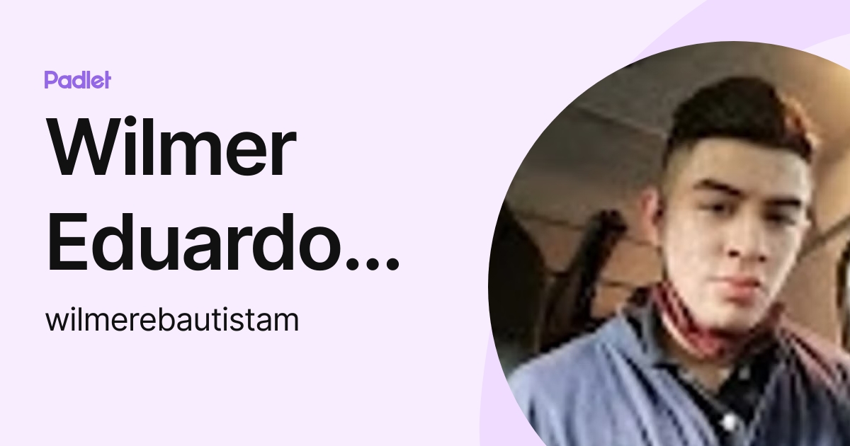 Wilmer Eduardo Bautista Martinez (wilmerebautistam) profile | Padlet