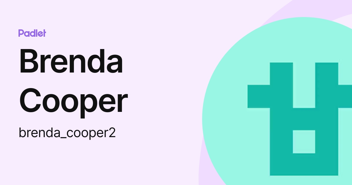Brenda Cooper (brenda_cooper2) profile | Padlet