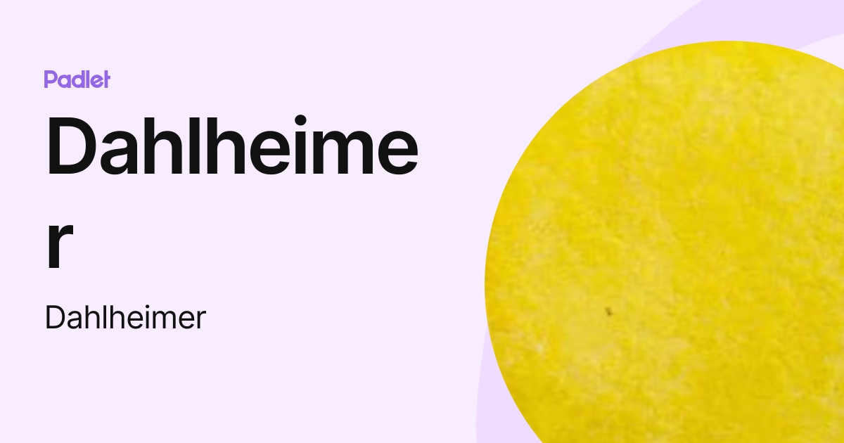 Dahlheimer (Dahlheimer) profile | Padlet