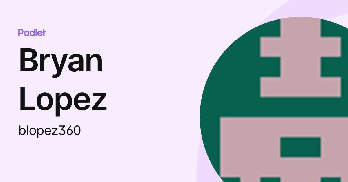 Bryan Lopez (blopez360) perfil | Padlet