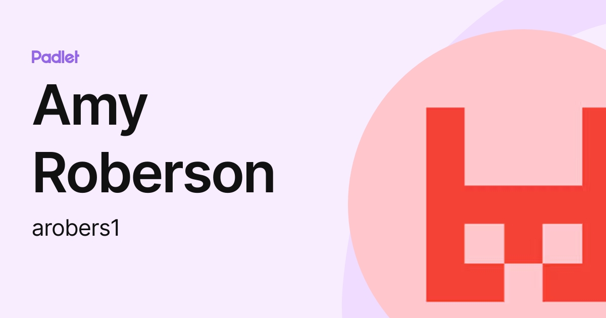 Amy Roberson (arobers1) profile | Padlet