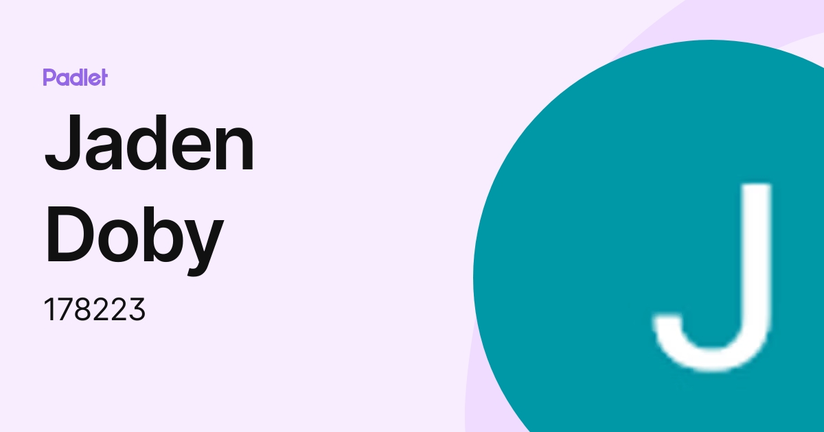 Jaden Doby (178223) perfil | Padlet