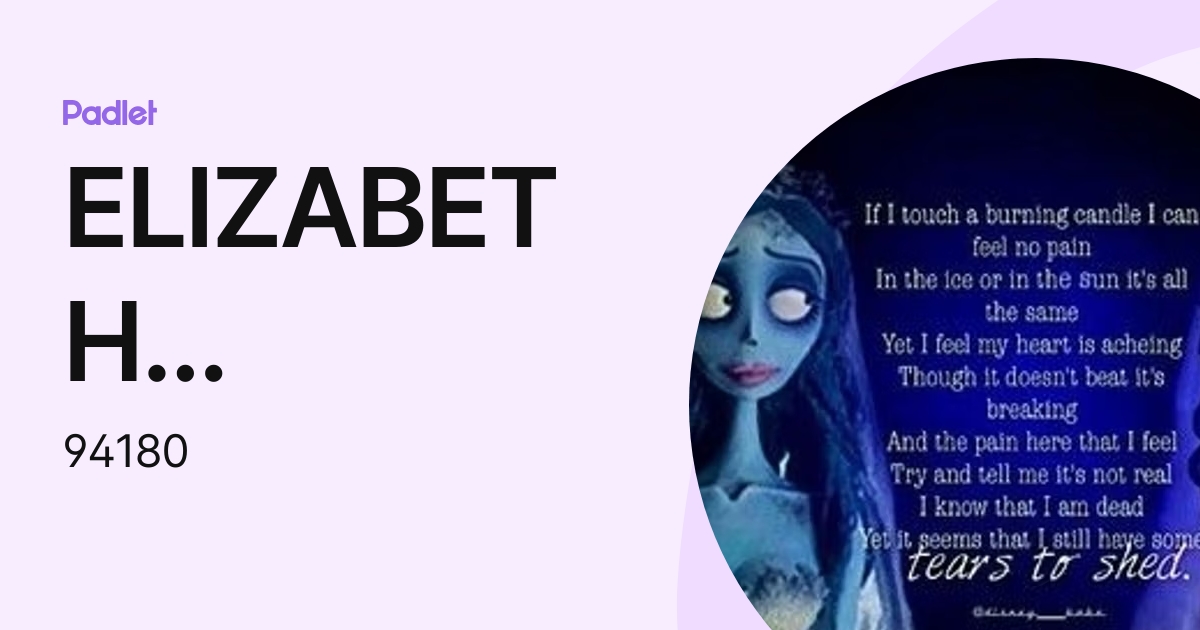 ELIZABETH LOMMEN (94180) profile | Padlet