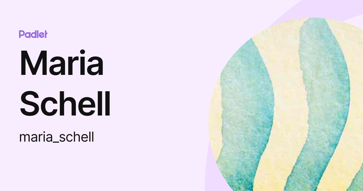 Maria Schell (maria_schell) profile | Padlet