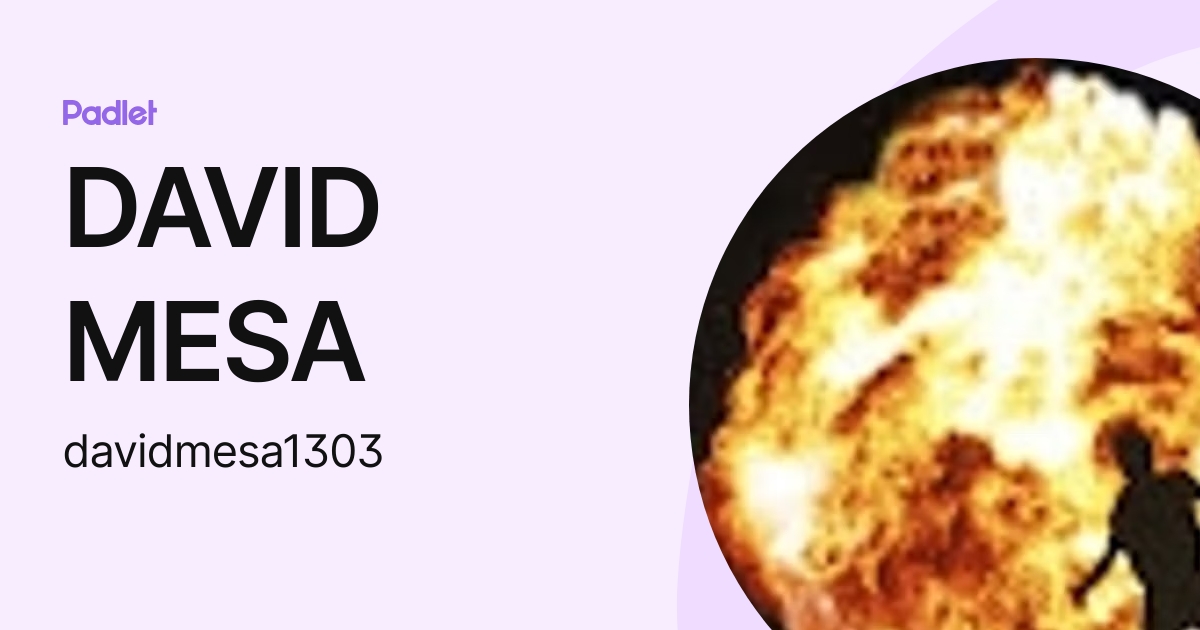 DAVID MESA (davidmesa1303) profile | Padlet