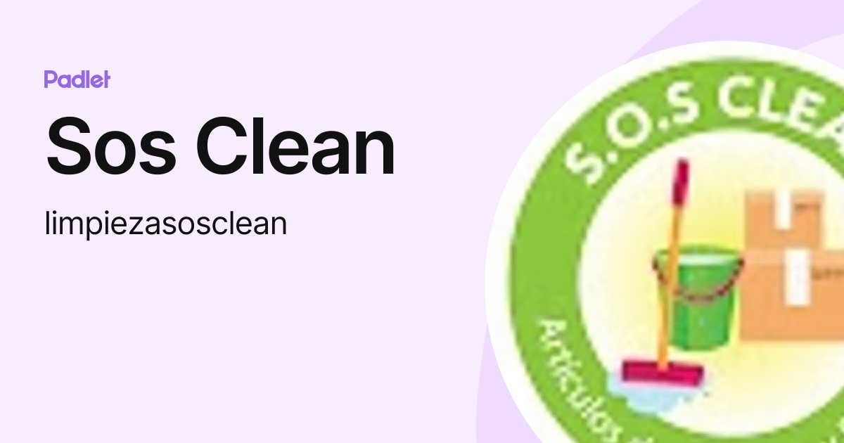 Sos Clean (limpiezasosclean) profile | Padlet