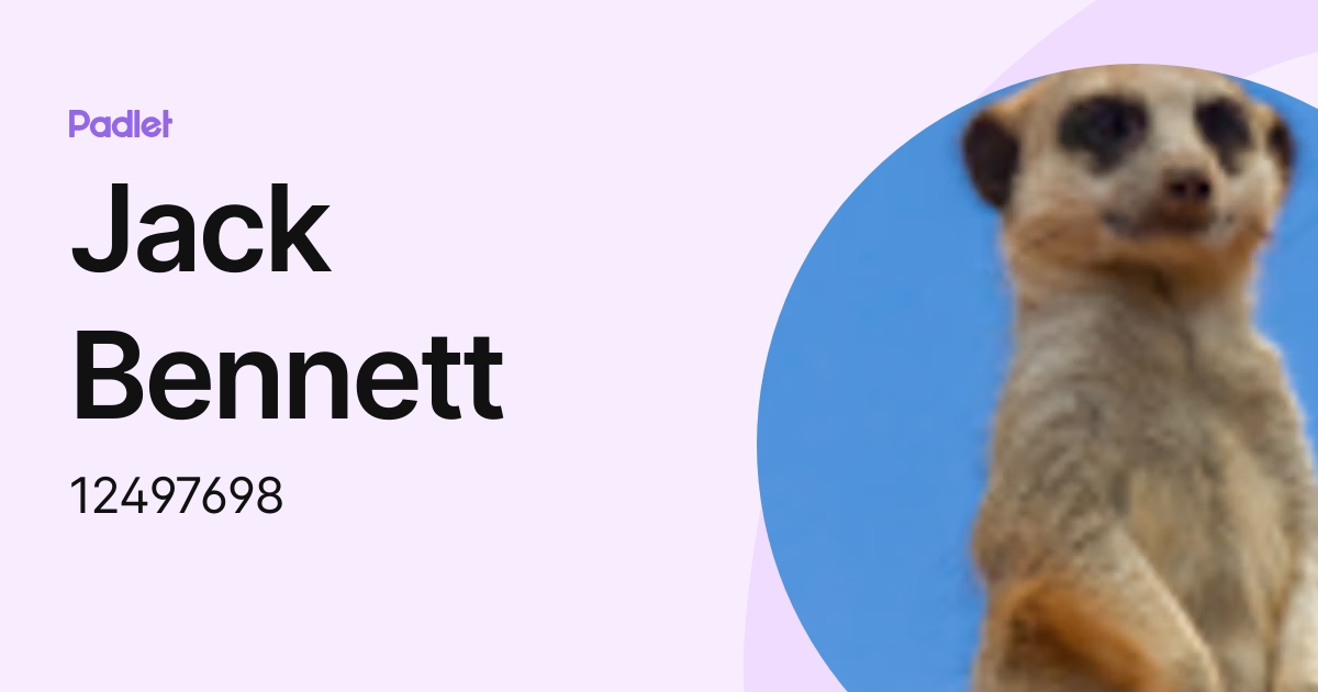 Jack Bennett (12497698) profile | Padlet