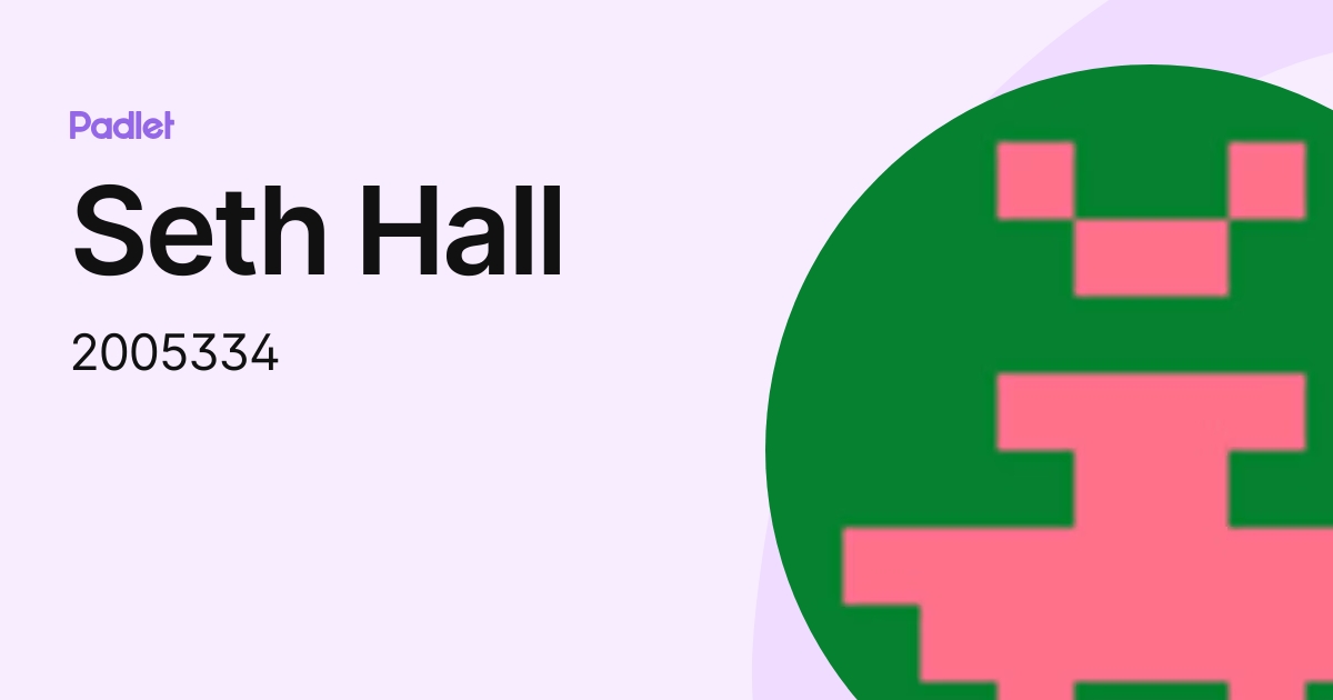 Seth Hall (2005334) profile | Padlet
