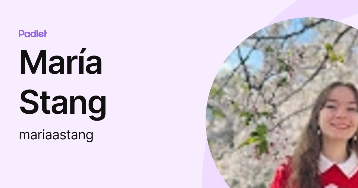 María Stang (mariaastang) profile | Padlet