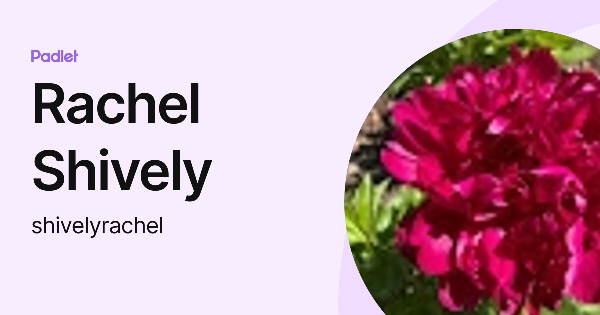 Rachel Shively (shivelyrachel) profile | Padlet
