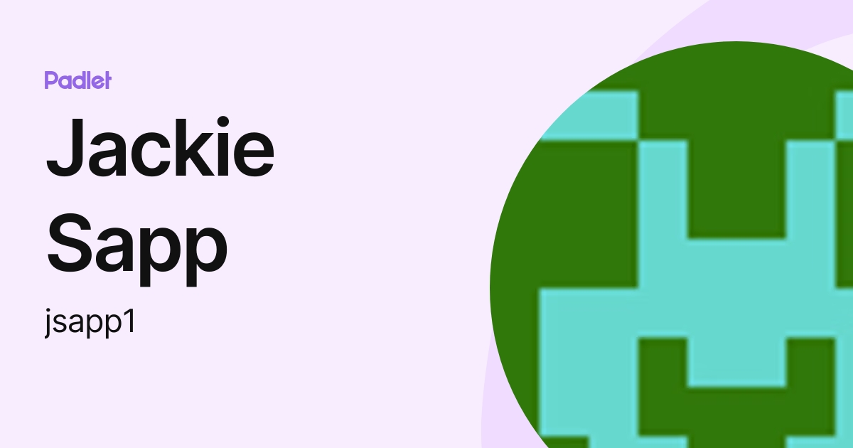 Jackie Sapp (jsapp1) profile | Padlet