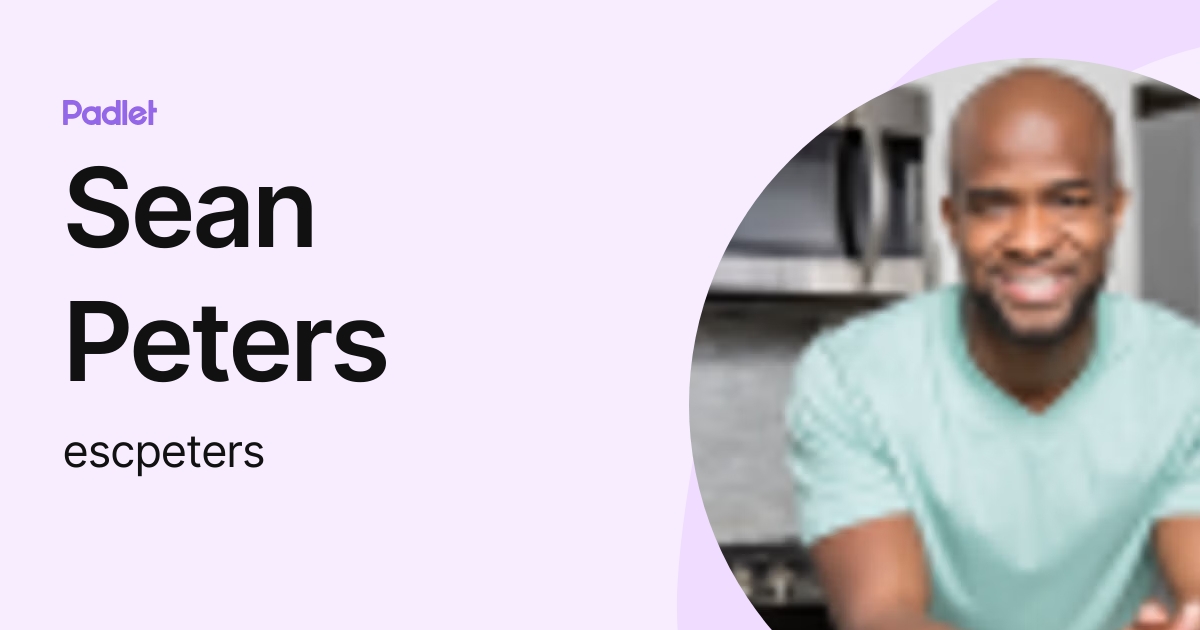 Sean Peters (escpeters) profile | Padlet