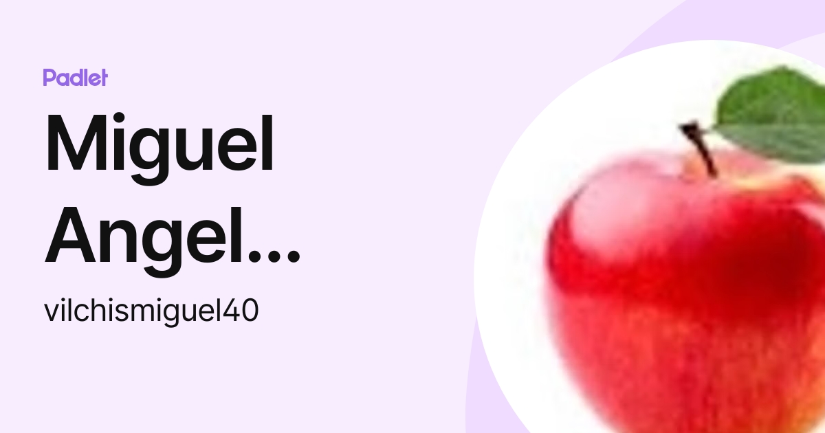 Miguel Angel Rangel Vilchis (vilchismiguel40) profile | Padlet