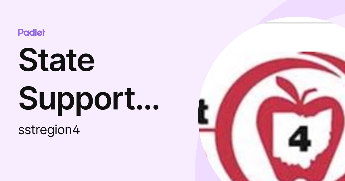 State Support Team 4 (sstregion4) profile | Padlet