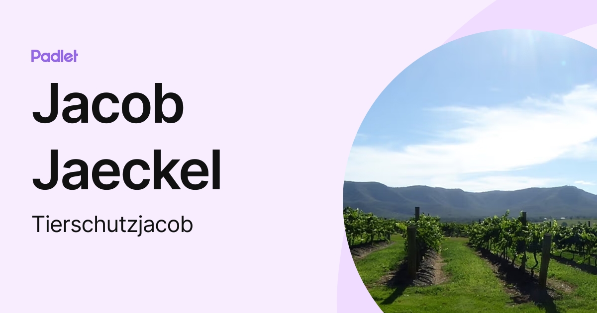 Jacob Jaeckel (Tierschutzjacob) profile | Padlet