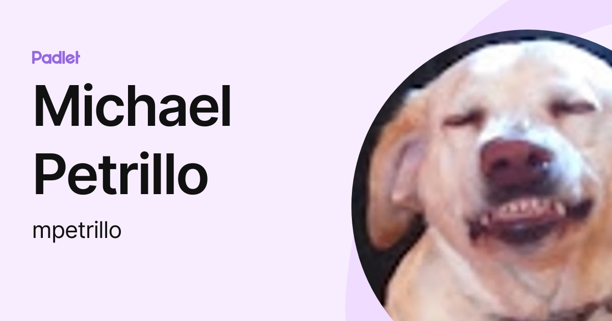 Michael Petrillo (mpetrillo) profile | Padlet