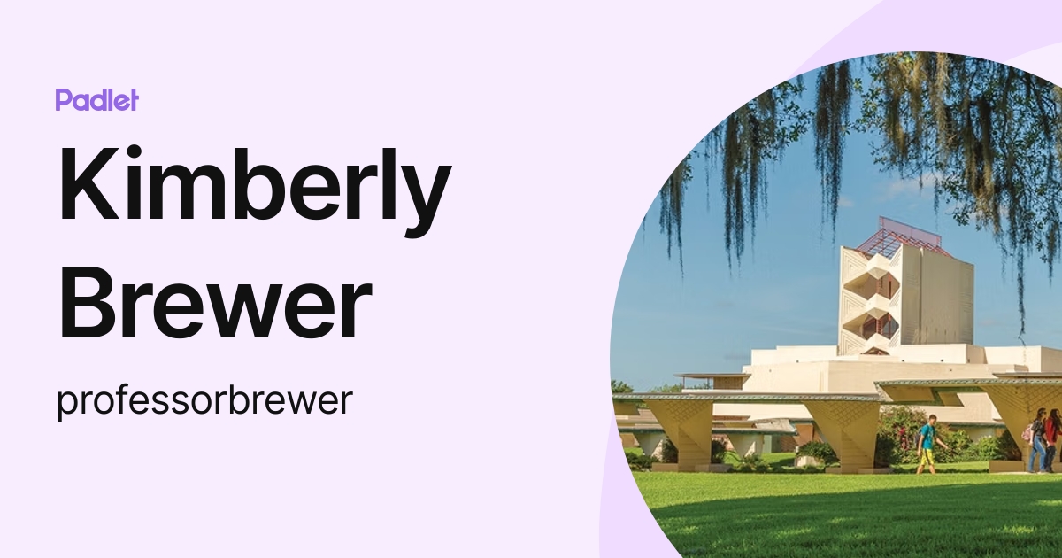 Kimberly Brewer (professorbrewer) profile | Padlet
