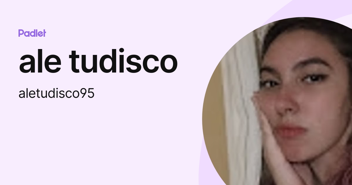 ale tudisco (aletudisco95) profile | Padlet