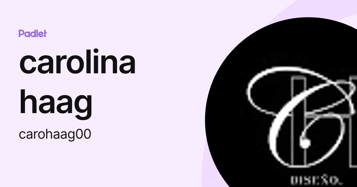 carolina haag (carohaag00) profile | Padlet