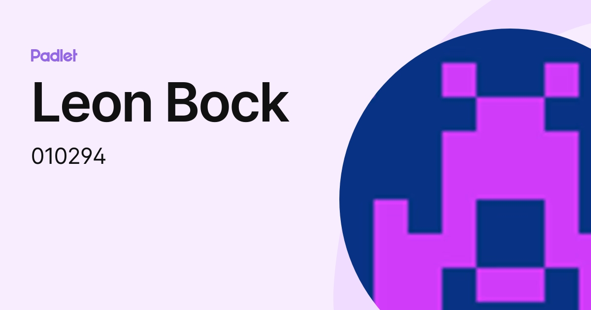 Leon Bock (010294) profile | Padlet