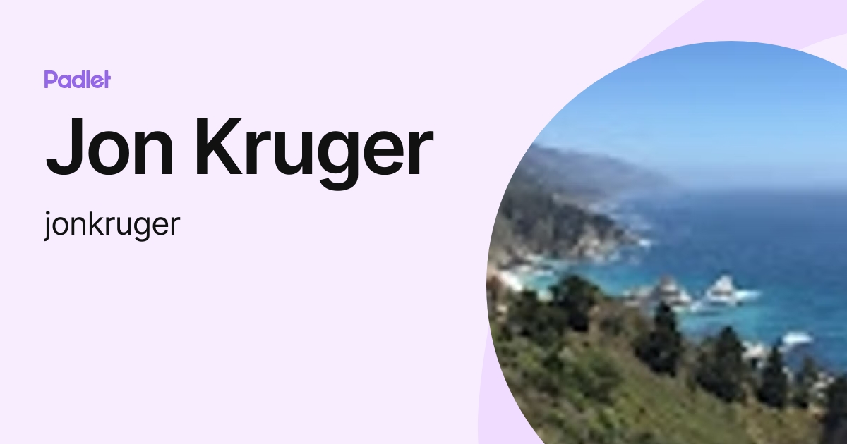 Jon Kruger (jonkruger) profile | Padlet