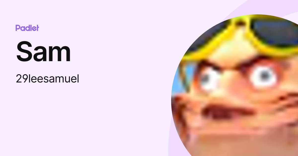 Sam (29leesamuel) profile | Padlet