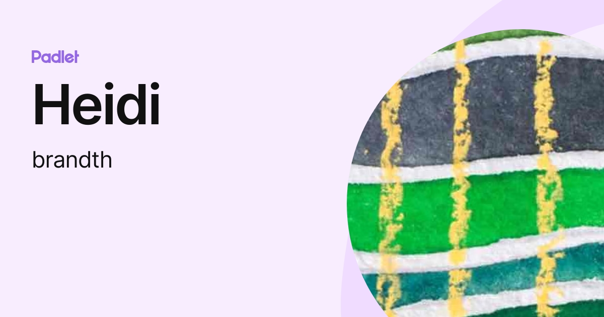 Heidi (brandth) profile | Padlet