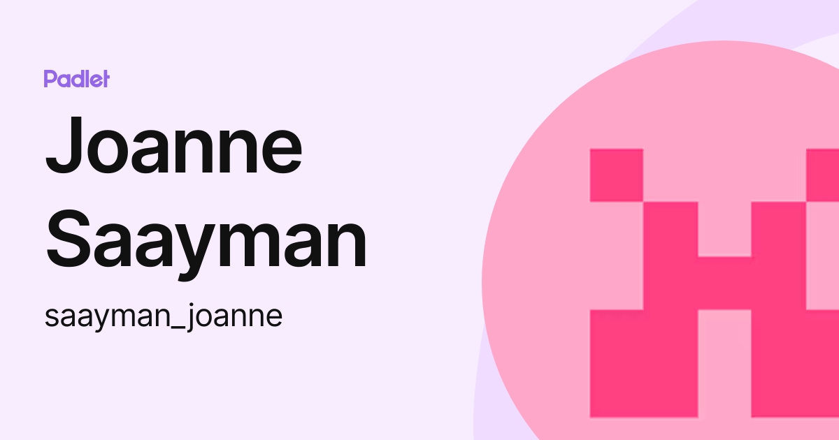 Joanne Saayman (saayman_joanne) profile | Padlet