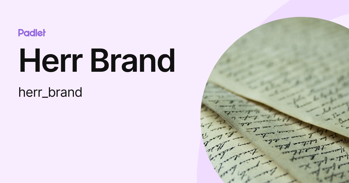Herr Brand (herr_brand) profile | Padlet