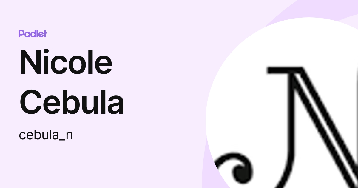 Nicole Cebula (cebula_n) profile | Padlet