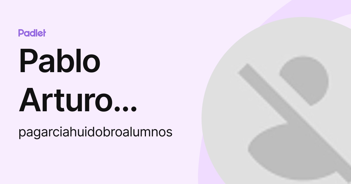 Pablo Arturo García Huidobro Montero (pagarciahuidobroalumnos) profile ...