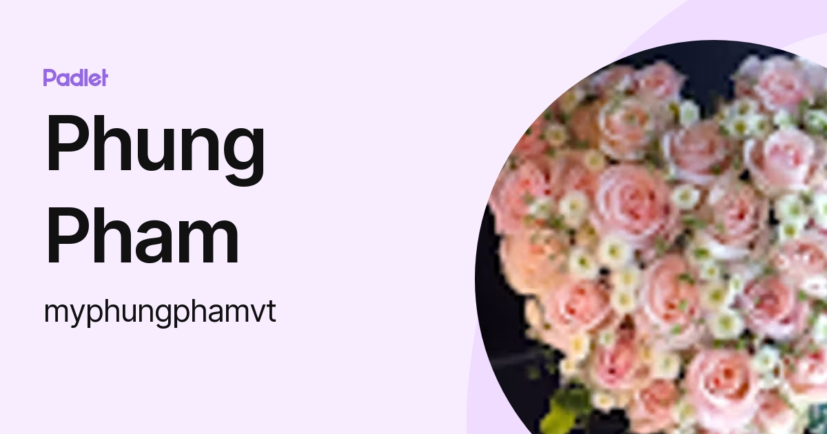 Phung Pham (myphungphamvt) profile | Padlet